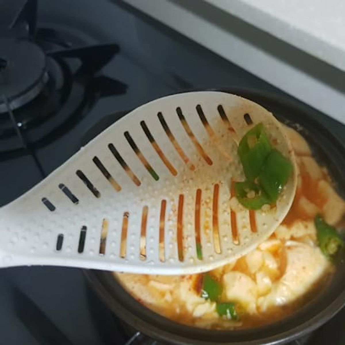 Non Stick Multifunction Rice Scooper free Standing Rice Spoon Paddle, Professional Rice Potato Server Spatula (2 Pac, white)