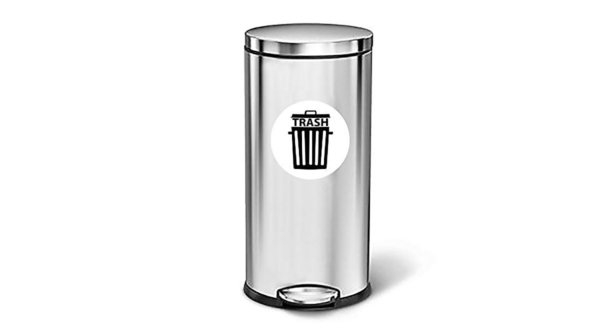 Recycle Bin Stickers for Home & Office Organization