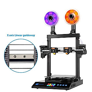JGMAKER Large 3D Printer Artist-D Pro Auto Leveling IDEX Dual Extruder 3D Printers Direct Drive Extruder with Linear Rail X-axis Optical Endstop Meanwell Power Supply 32bit TMC2209 Driver