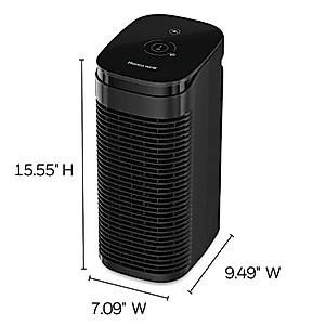 Honeywell HPA075B Allergen Plus Series Compact HEPA Air Purifier Tower, Allergen Reducer for Medium Rooms (100 sq ft), Black - Wildfire/Smoke, Pollen, Pet Dander & Dust Air Purifier