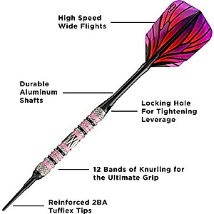 Viper Wings 80% Tungsten Soft Tip Darts with Storage/Travel Case, 16 Grams