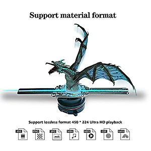 Missyou 3D Hologram Fan Projector - 5.5" Wi-Fi LED Holographic Display for Halloween Advertising, Events, Exhibition User-Friendly App Control, 128 LED Beads, 700+ Video Materials & Dedicated Support