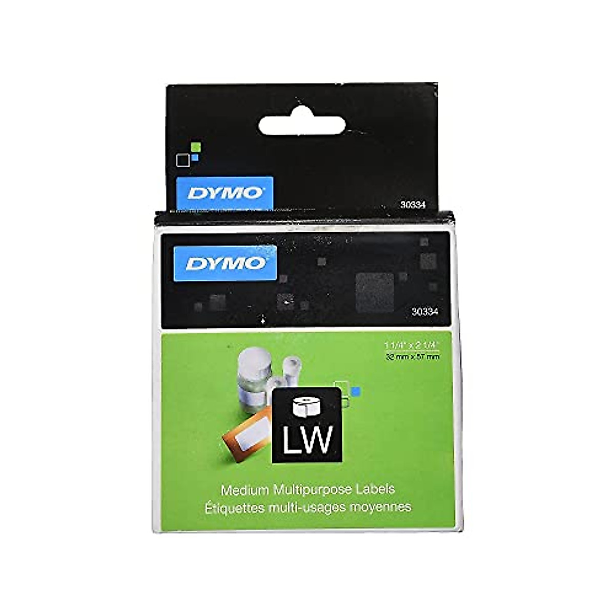 Dymo 30334 Labelwriter Address Labels, 1 1/4 X 2 1/4, White, 1000 Labels/Roll