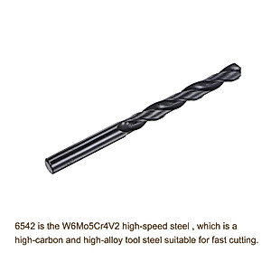 uxcell 6542 High Speed Steel Straight Shank Twist Jobber Drill Bit, Fully Ground Black Oxide Drill Bits 9.4mm Drill Diameter 125mm Total Length 2 Pcs