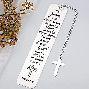 Metal Bookmark with Cross Pendant Inspirational Mark Gifts Book Page Teacher's Day Book Reading Stationery Student