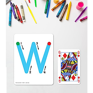 Key Education Uppercase Letters: Textured Touch and Trace Cards—Color-Coded Alphabet Cards with Tracing Points and Directional Arrows, Alphabet Learning and Letter Recognition Skills (26 pc)