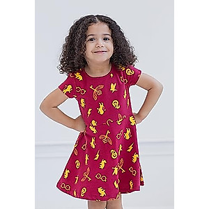 Harry Potter Big Girls Short Sleeve Dress Maroon 18-20