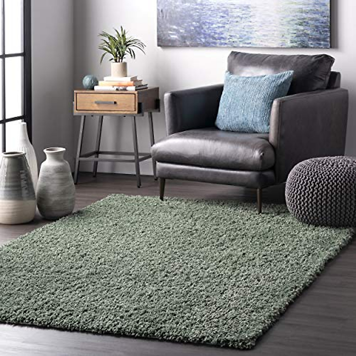 nuLOOM Belleza Shag Area Rug, 4' x 6', Green