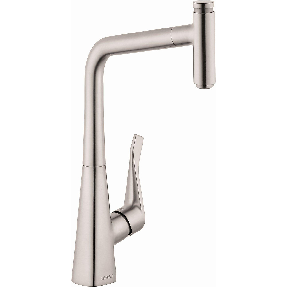 hansgrohe Metris Select Stainless Steel Single-Handle Kitchen Faucet, Kitchen Faucets with Pull Out Sprayer, Faucet for Kitchen Sink, Magnetic Docking Spray Head, Stainless Steel Optic 14884801