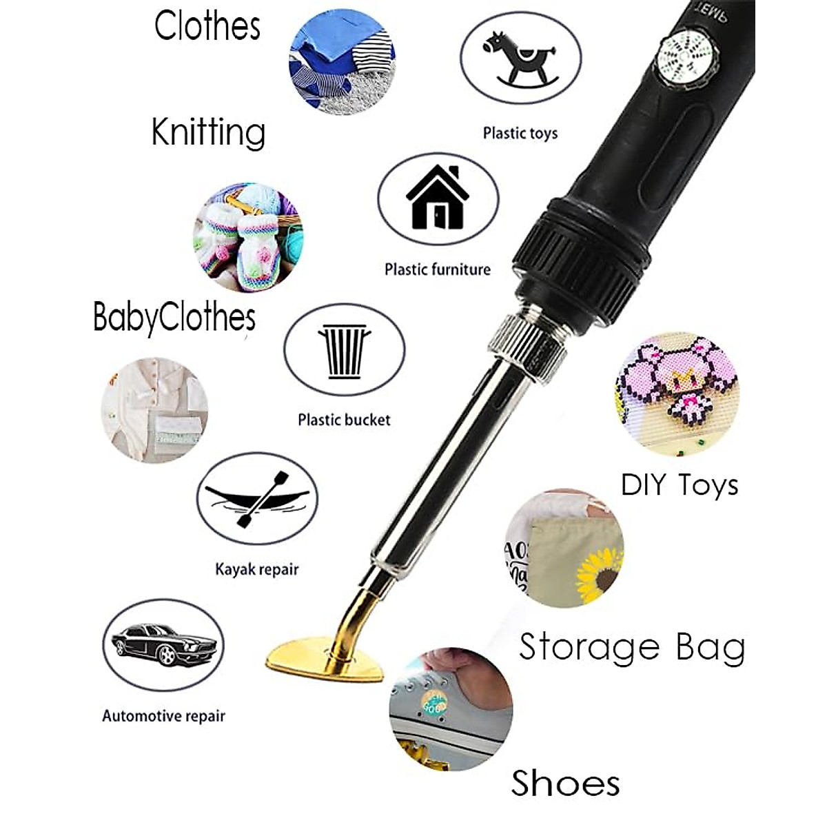 Tiny Iron,Mini Iron for Crafts 80W Mini Small Iron Patch Clothes T Shirts Shoes Clothes and Hats Portable and Easy Iron Supplies Adjustable Temperature (Black)