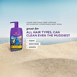 Aussie Kids Coral Reef Cupcake 3 In 1 Shampoo + Conditioner + Body Wash, 26.2 Fl Oz