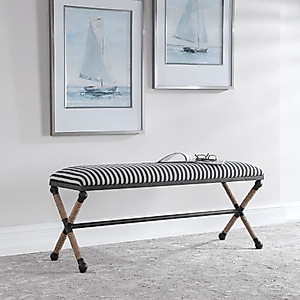 Uttermost Braddock - 47.5 inch Striped Bench