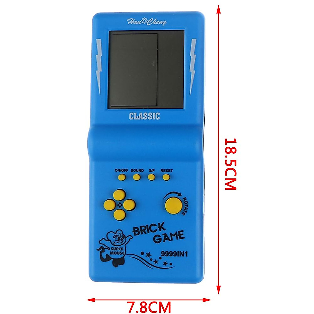 JIDAFANG-US 2 Pcs Brick Game Console Large Screen Handheld Games Electronic Games Build in 23 Classic Game for Kids Adults(Random Color)