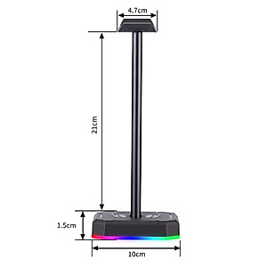 Headphone Stand with RGB Lights,Desktop Gaming Headset Holder for Most Headphone Controller