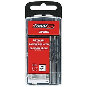 RotoZip Roto-Zip 1/8" Guide Point Drywall Router Bits for Cutout Tools (40-Pack) (ROTO ZIP - GP8-40/PACK)