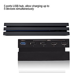 USB Hub 5-Port Portable Wear-Resisting Compatible with Game Console