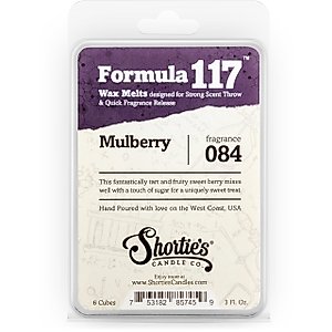 Shortie's Candle Company Mulberry Wax Melts - Formula 117-1 Highly Scented 3 Oz. Bar - Made with Natural Oils - Christmas & Holiday Air Freshener Cubes Collection