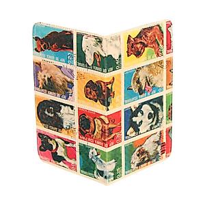 0.465972222 Dog Stamps Business, Credit & ID Card Holder Wallet