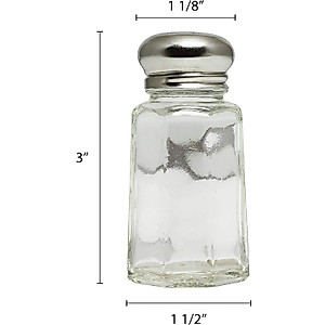 TrueCraftware-Set of 12 Paneled Spices Shaker 1-1/4 oz. Stainless Steel Cap- Paneled design Spice Shakers Salt & Pepper Shakers Spice Jars Table Decor and Accessories Counter for Kitchen Restaurants