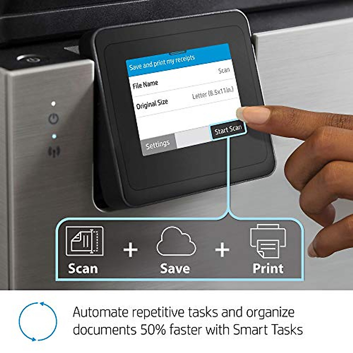 HP OfficeJet Pro Premier All-in-One Wireless Printer - includes 2 Years of Ink Delivered, plus Smart Tasks Smart Office Productivity, Works with Alexa (1KR54A)