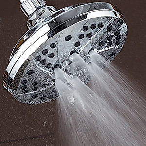 High Pressure 6-inch / 6-Setting Premium Rain Shower Head by AquaDance for the Ultimate Shower Spa Experience! Officially Independently Tested to Meet Strict US Quality & Performance Standards!
