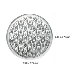 Cabilock 2pcs Glass Tea Coaster Cup Mug Pad Tea Bag Saucers Dessert Dishes Coasters Gold Bars Car Coaster Costers Seasoning Dish Mug Saucers Gongfu Tea Saucer Crystal Coaster Round Decorate