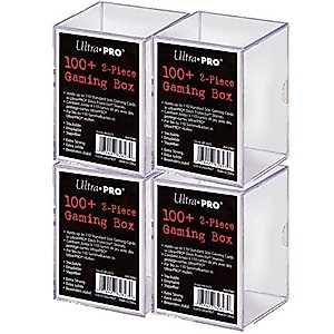 4 Ultra Pro Clear Gamers Stackable 2 Piece Slide-In Deck Box [Bundle of 4]