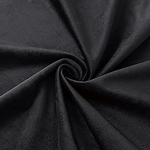 Furnimart Black Home Office Chair with Wheels Upholstered Comfy Velvet Desk Chair Stool, Cute Adjustable Swivel Modern Seashell Back Vanity Chair for Living Room, Bedroom, Office (Black)