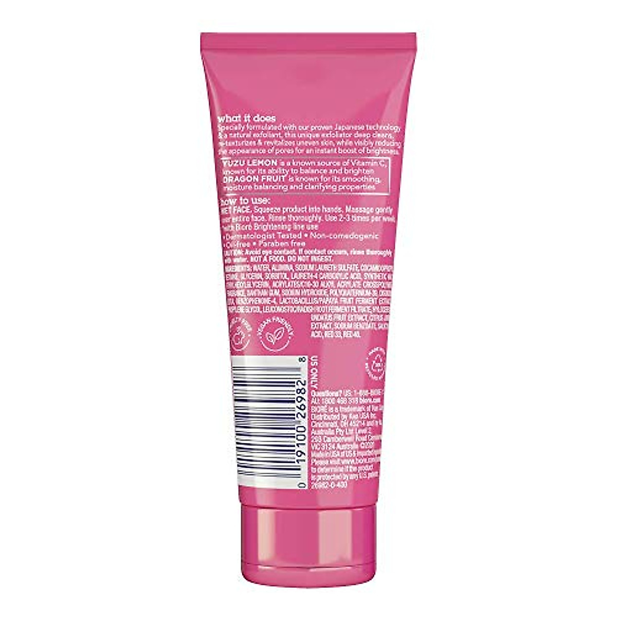 Bioré Brightening Exfoliating Scrub, 3.5 Fluid Ounces, to Exfoliate and Even Skin Tone, for All Skin Types