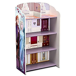 Delta Children Wooden Playhouse 4-Shelf Bookcase for Kids, Frozen II