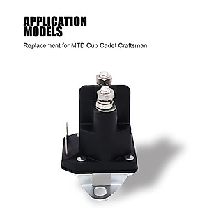 Solenoid for Cub Cadet XT1 Lawn Tractor, 12V Riding Lawn Mower Starter Solenoid for Cub Cadet XT1 XT2 Enduro RZT LT1 ZT1 and for MTD Troy Bilt Craftsman Zero Turn Ride Mower 725-06153A 725-06153