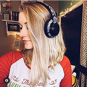 Vizliter Bluetooth Headphones, TWS Deep Bass Wireless Over-Ear Headset 5.0 with Built-in Mic LED Lights, Noise Cancelling (Snake)