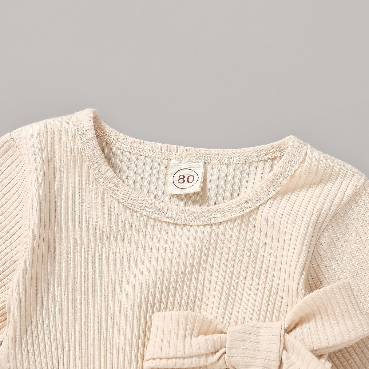 YOUNGER TREE Toddler Baby Girls Fall Clothing Solid Cotton Pit Irregular Skirt Winter Dress Long Sleeve Skirt Outfits(Ruffle-Beige, 2-3T)