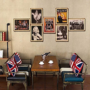 SIGNCHAT Garden State Parkway Green Yellow HWY Road Round Metal Advertising Sign Funny Metal Sign Crossing Traffic Novelty Sign 12X12 Inch