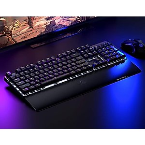 GameSir GK300 Wireless Mechanical Gaming Keyboard 2.4 GHz + Blutooth Connectivity, 1ms Low Latency, Aluminium Alloy Top Plate, Anti-ghosting for PC/iOS/iPad/Android Smartphone/Laptop and Mac (Renewed)