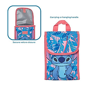Disney Stitch Backpack Set for Kids, 16 inch with Lunch Bag and Water Bottle