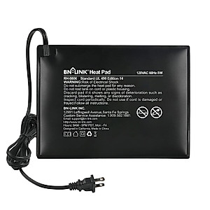 BN-LINK Reptile Heating Pad Electric Indoor Under Tank Terrarium Heating Mat Waterproof for Turtles, Lizards, Frogs, and Other Reptiles, 6" X 8"