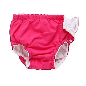 Ijnuhb Washable Baby Swim Diaper Reusable Swimming Diapers for Toddler Swimwear Pants 0-3 Years Boys Shower Gifts (Rose,2-3 Years)