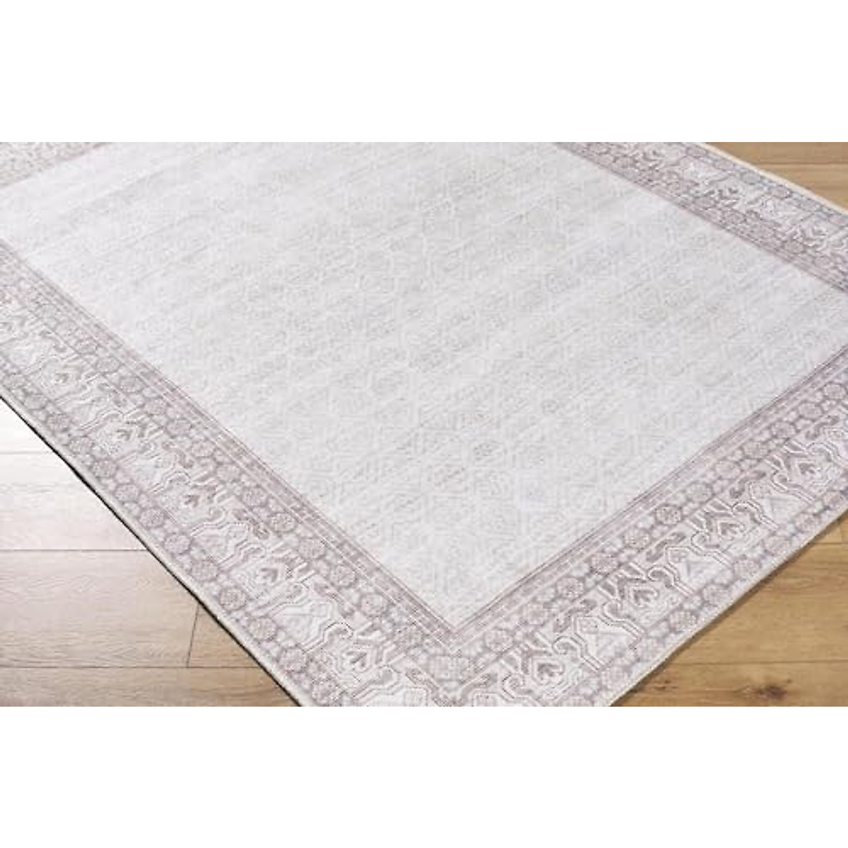 Livabliss x Our PNW Home Rainier Cottage Border Washable Area Rug, 2'7" x 10', Brown/Cream