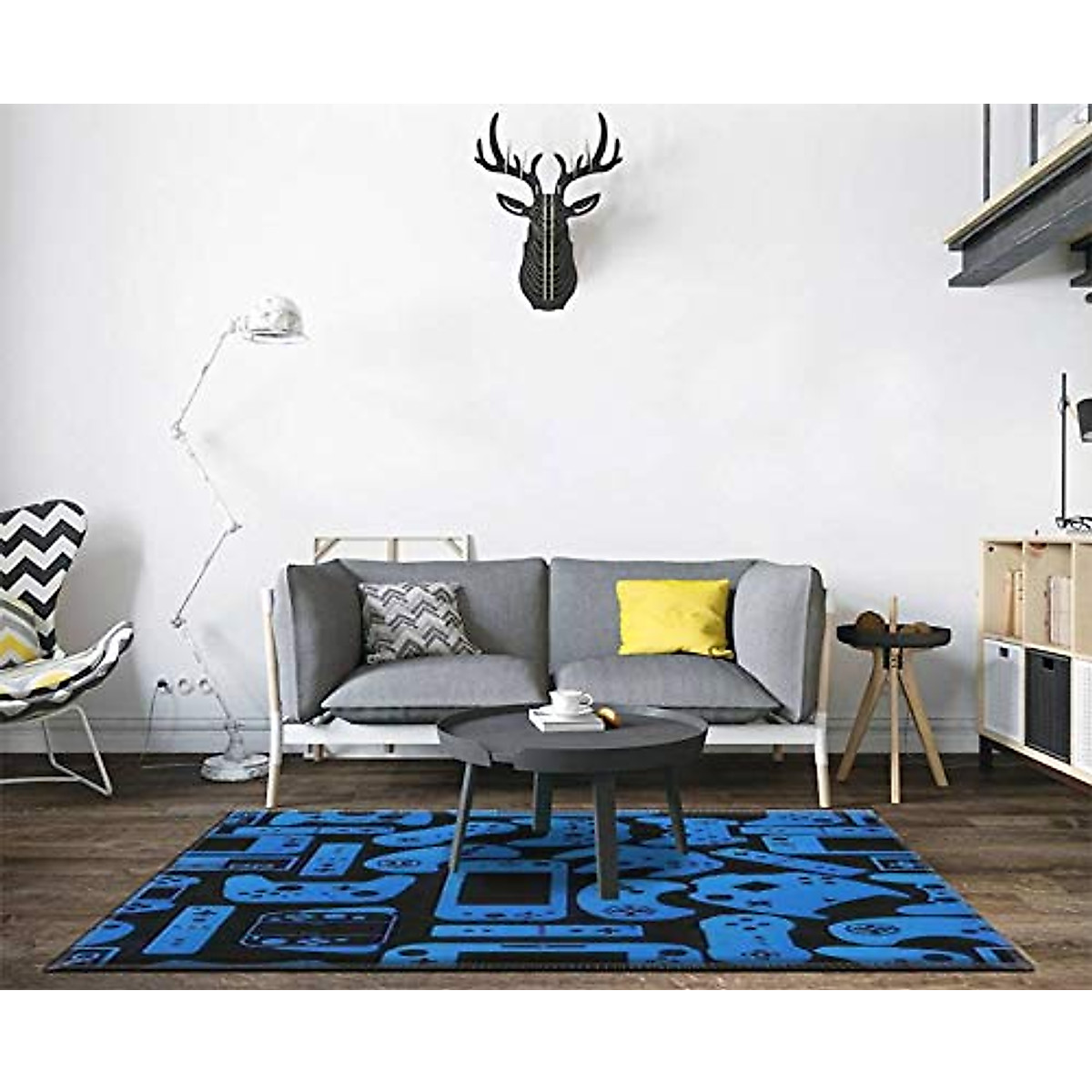 Home Area Runner Rug Video Game Controller Gadgets Seamless Thickened Non Slip Mats Doormat Entry Rug Floor Carpet for Living Room Indoor Outdoor Throw Rugs