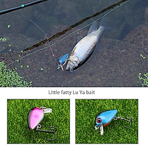Create idea 10PCS Fishing Lures with Treble Hook Crankbaits Mini Artificial Fishing Hard Baits for Trout Bass Freshwater Saltwater Fishing Tackle Fishing Gear