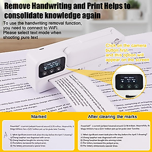 Komsepor Direct Projection Printing Machine Remove Handwriting Wrong Problem Collection Mini Sticker Printer No Need Bluetooth Smart Pocket Inkless Thermal Printer for Notes Built-in Camera