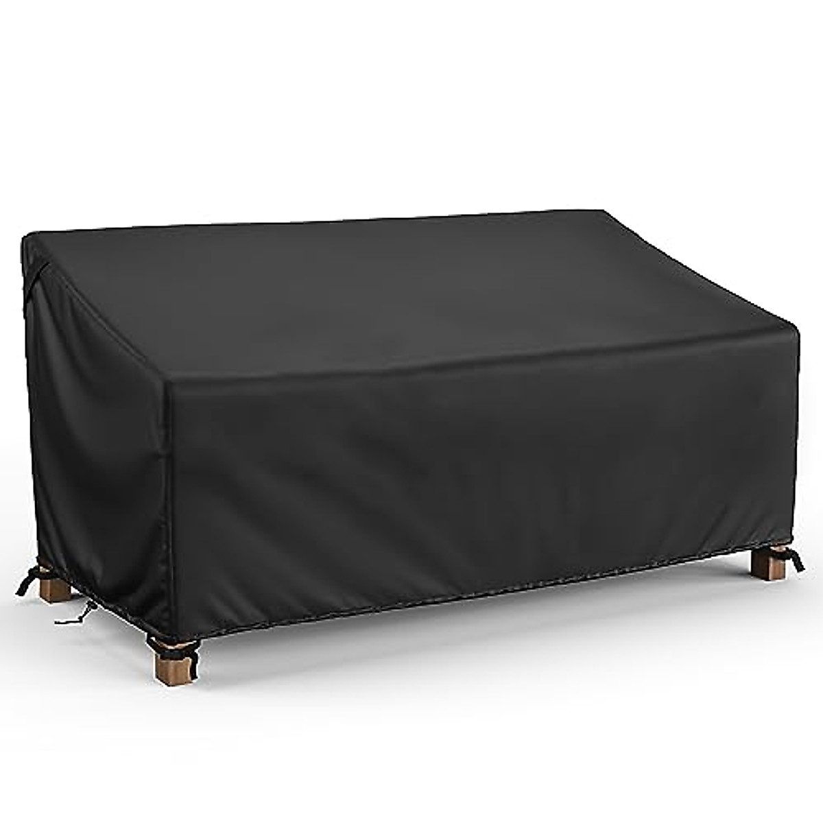 MR.COVER Patio Furniture Covers Waterproof, 3-Seater Outdoor Couch Cover, Fits up to 80W x 38D x 35H inches, with Air Vent and Handles, Black