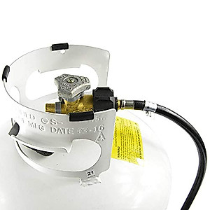 Hiland GA09 Propane Tank Adapter Hose 10 Ft, w/Adapters, Black, One Size Fits All, Black