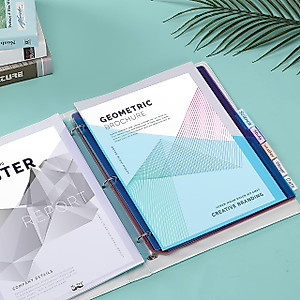 Mr. Pen- Binder Dividers with Pockets and Tabs, 8 Pack, Pocket Dividers for 3 Ring Binder with Tabs, Binder Dividers with Pockets, Dividers with Pockets, Binder Divider, Plastic Dividers with Pockets