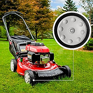 12 Inch Wheels Replacement for MTD 734-04019 734-04127, S-Wave Real Wheels Tires Compatible with Most Troy Bilt Walk-Behind Push Lawn Mower, 1 Pack