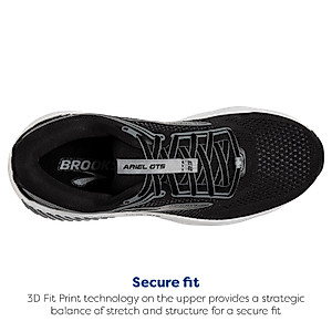 Brooks Women’s Ariel GTS 23 Supportive Running Shoe - Black/Grey/White - 9.5 Medium