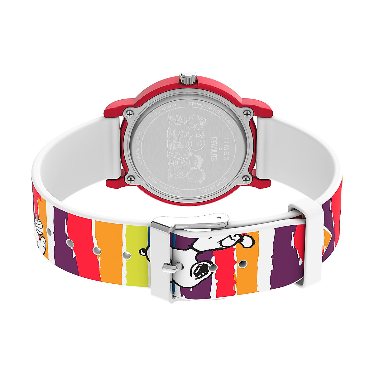 Timex X Peanuts Unisex Weekender 36mm Watch - White Strap White Dial Red Case