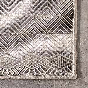 nuLOOM Paloma Abstract Geometric Indoor/Outdoor Area Rug, 4' x 6', Grey