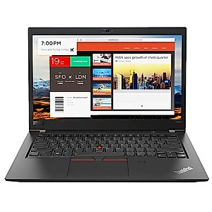 Lenovo ThinkPad T480s FHD 14.0'' Grade A Business Laptop, Intel Core i5-7300 Processor, 2.6GHz Base Frequency, 20GB RAM, 512GB SSD, Wi-Fi, Bluetooth, Camera, Windows 10 Pro 64-bit (Renewed)
